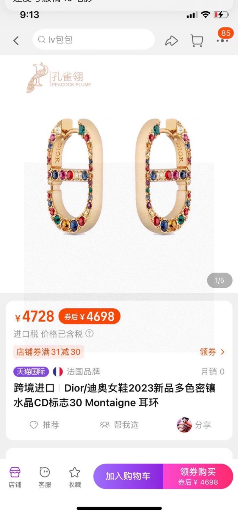 Official Christian Dior Earrings