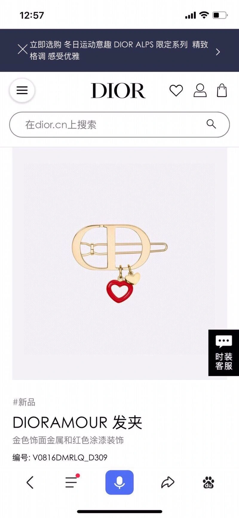 Christian Dior Hairpins