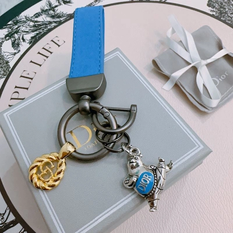 Brand-authenticated Christian Dior Keychains