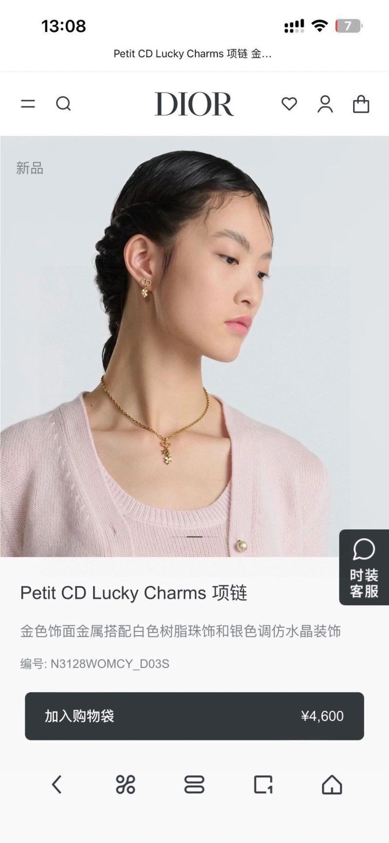 Accurate model Christian Dior Necklaces