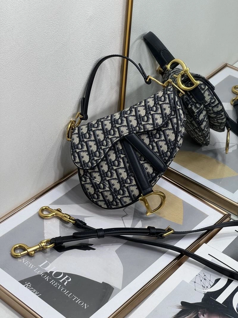 Brand-authenticated Christian Dior Saddle Bags