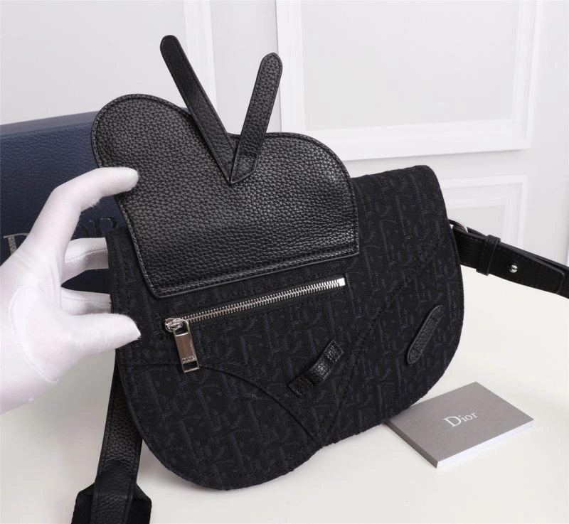 Brand-authenticated Christian Dior Saddle Bags