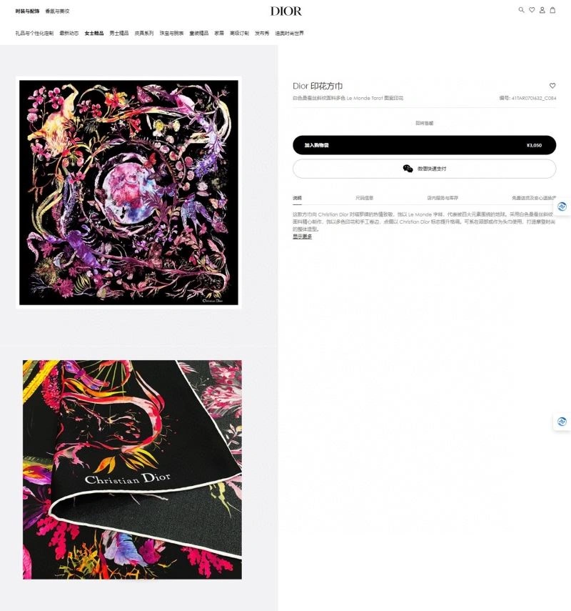 Christian Dior Scarf