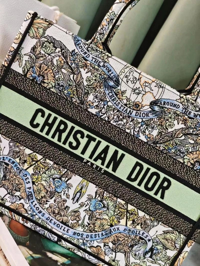 Brand-authenticated Christian Dior Shopping Bags