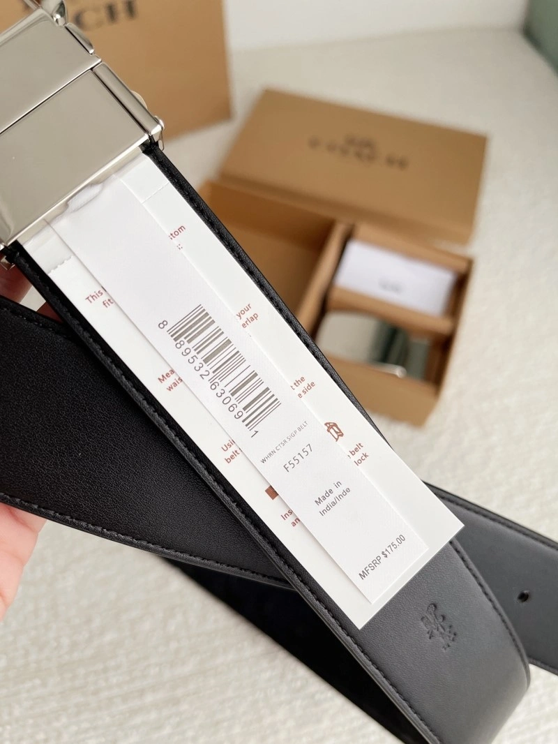 Brand-authenticated Coach Belts