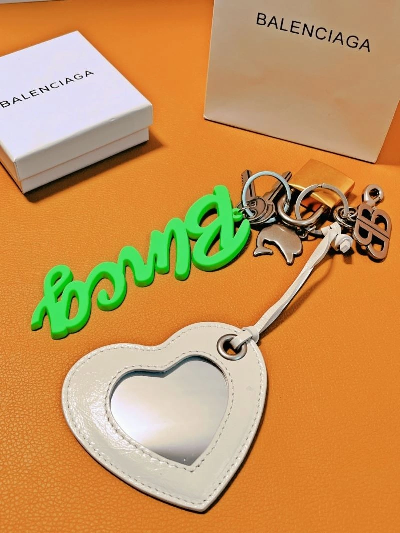 Elegant GoldenBalenciaga Keychain - Luxury Accessory