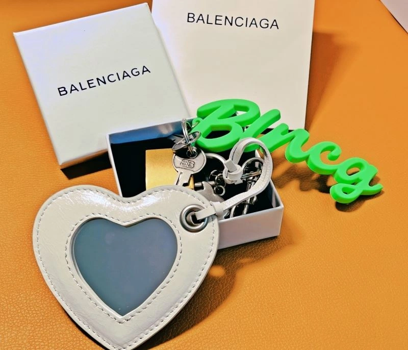 Real Elegant GoldenBalenciaga Keychain - Luxury Accessory