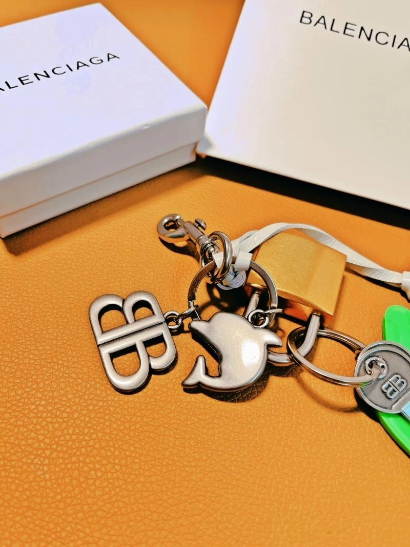 Real Elegant GoldenBalenciaga Keychain - Luxury Accessory