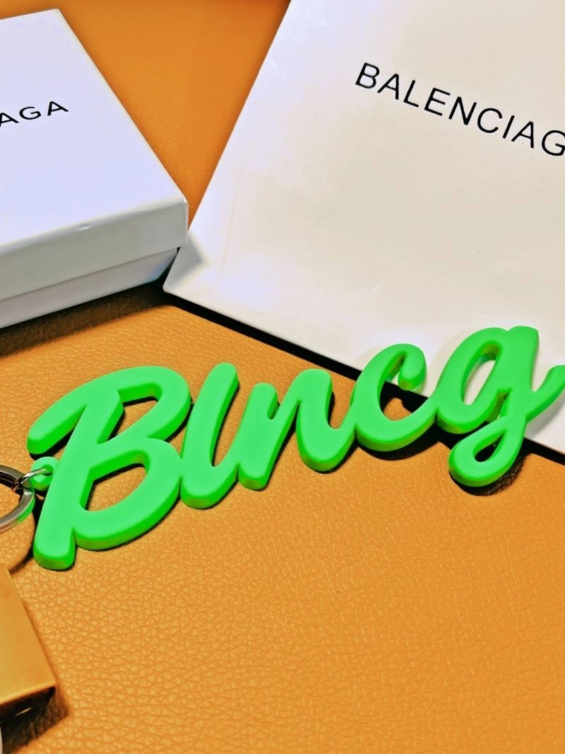 Real Elegant GoldenBalenciaga Keychain - Luxury Accessory