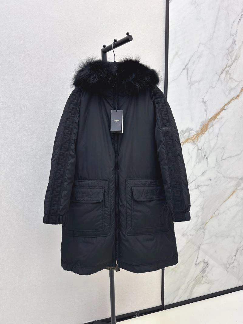 Brand-authenticated Fendi Down Jackets