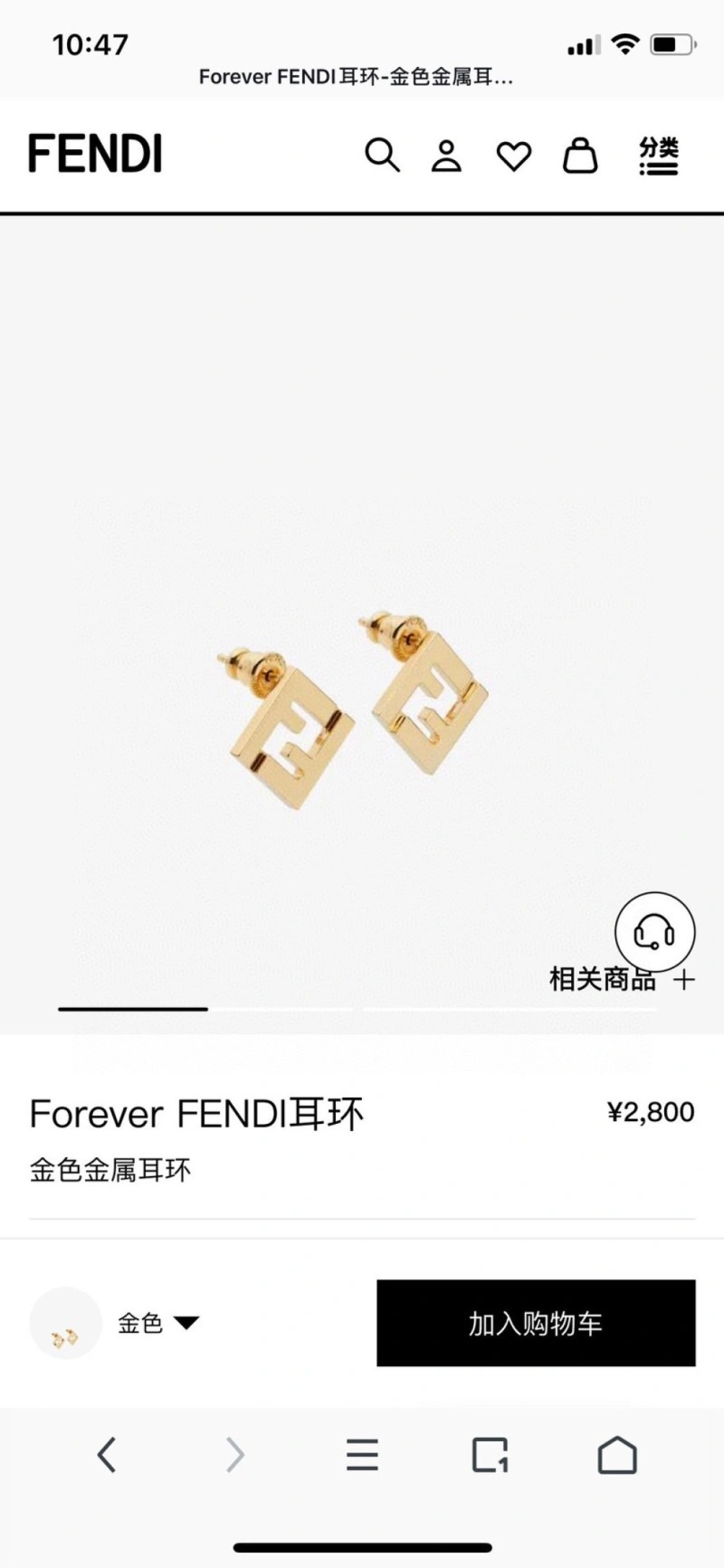 Inexpensive Fendi Earrings