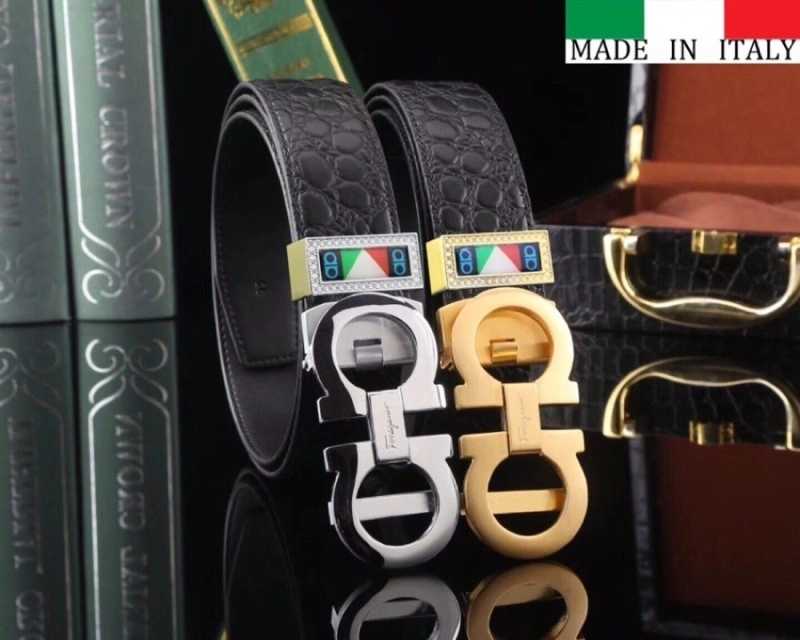 Brand-authenticated Ferragamo Belts