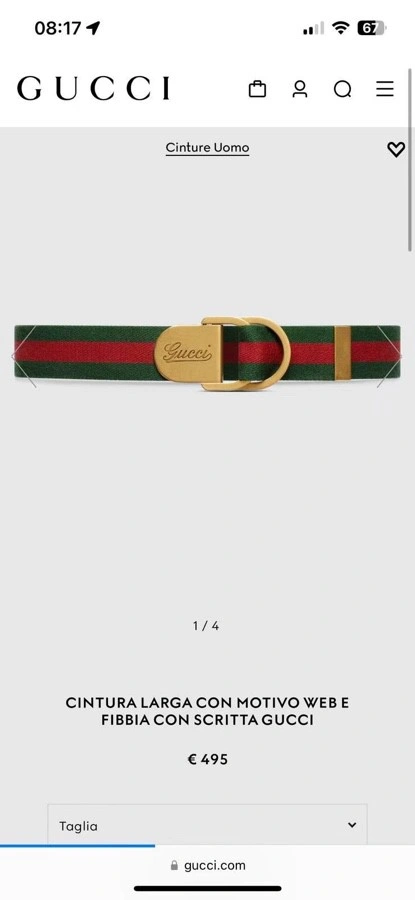 Genuine Gucci Belts