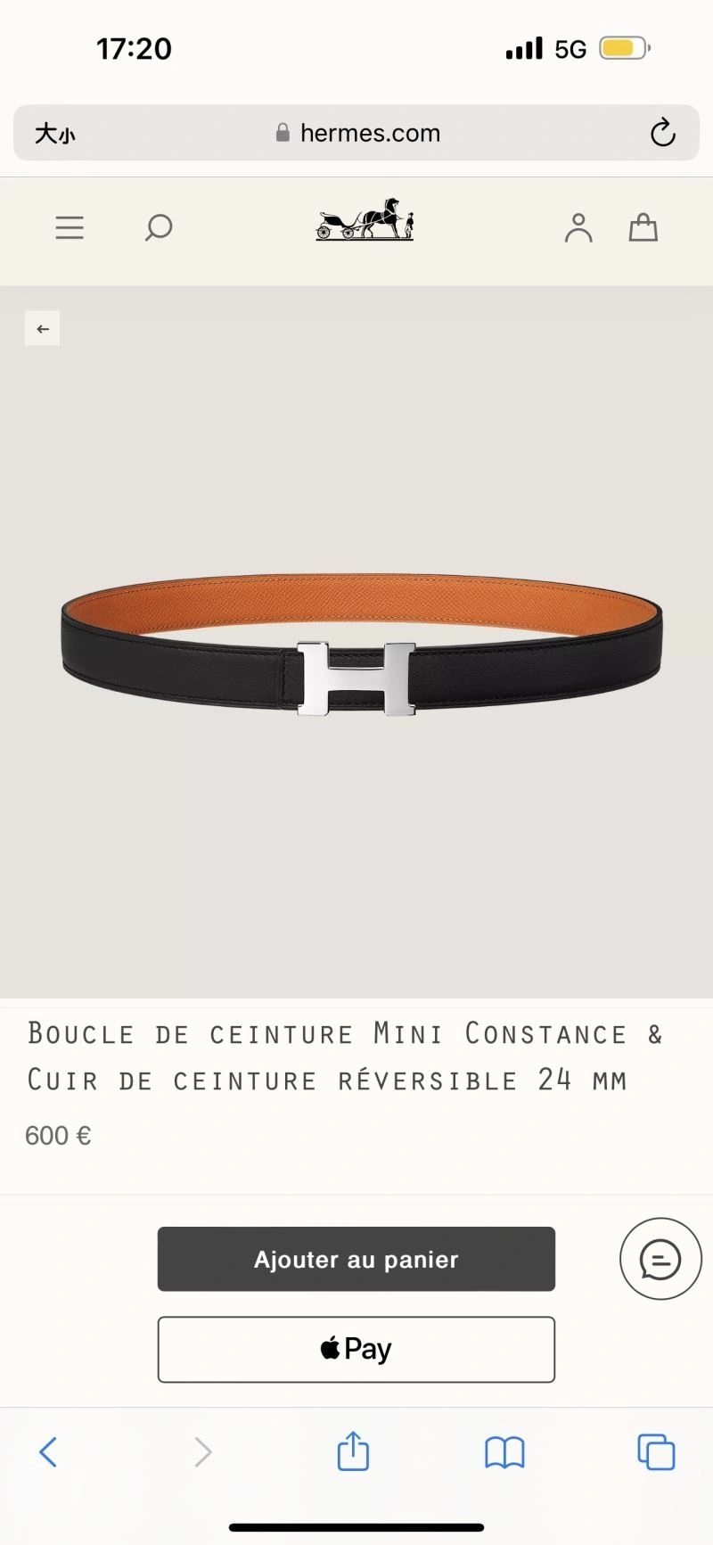 Hermes Belts