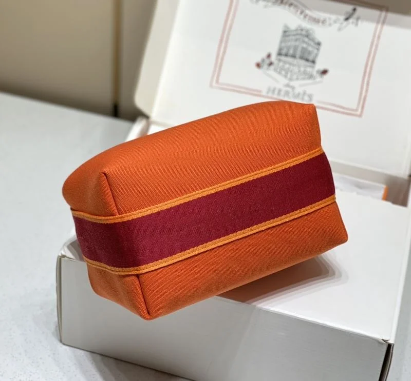 Brand-authenticated Hermes Cosmetic Bags