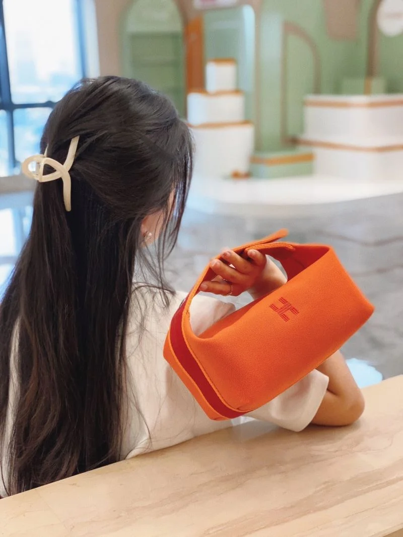 Brand-authenticated Hermes Cosmetic Bags