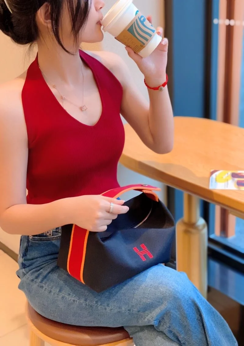 Authentic Hermes Cosmetic Bags