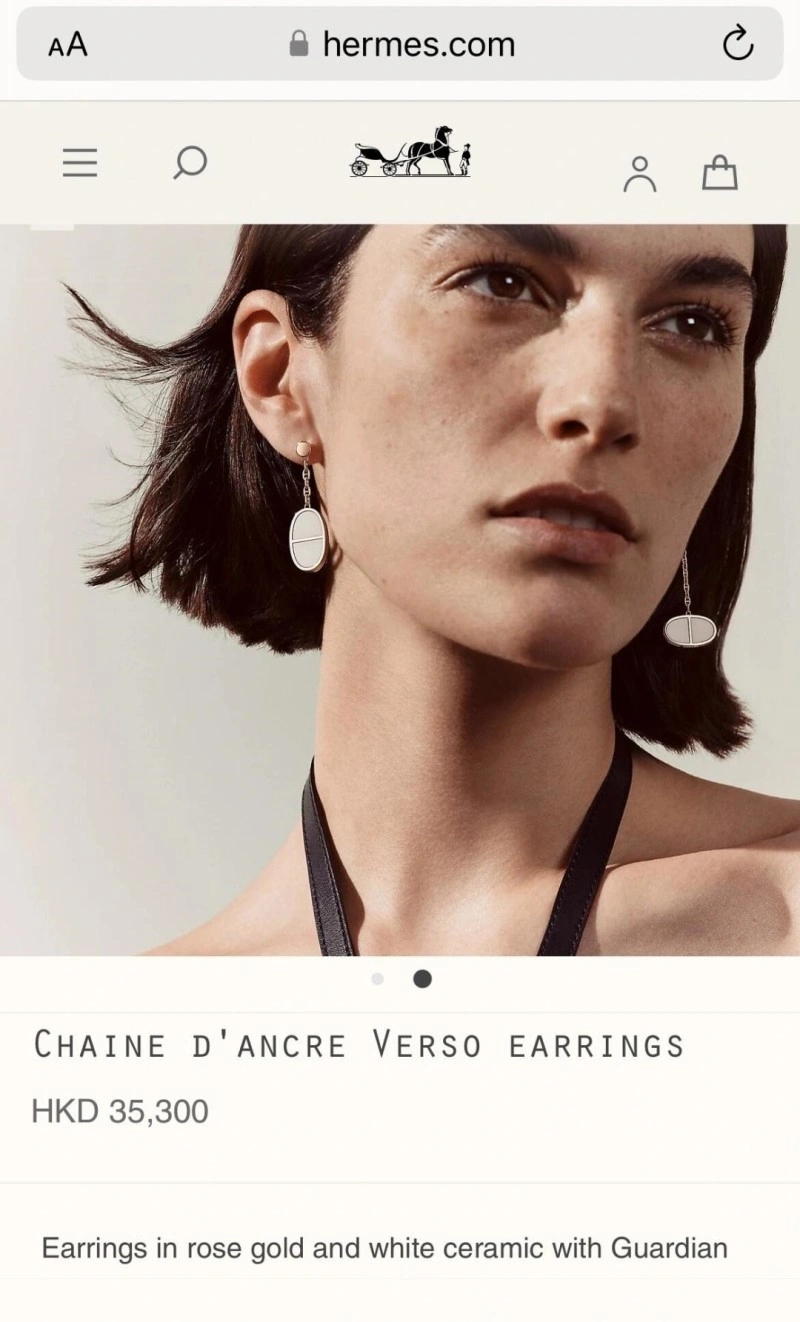 Brand-authenticated Hermes Earrings