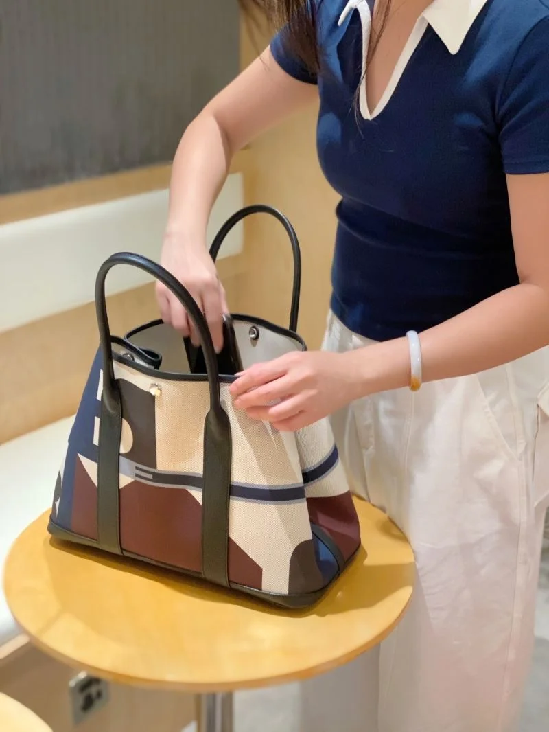 Brand-authenticated Hermes Garden Party Bags