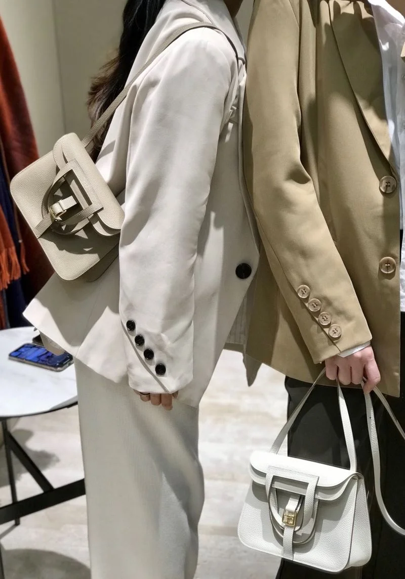 Brand-authenticated Hermes Halzan Bags