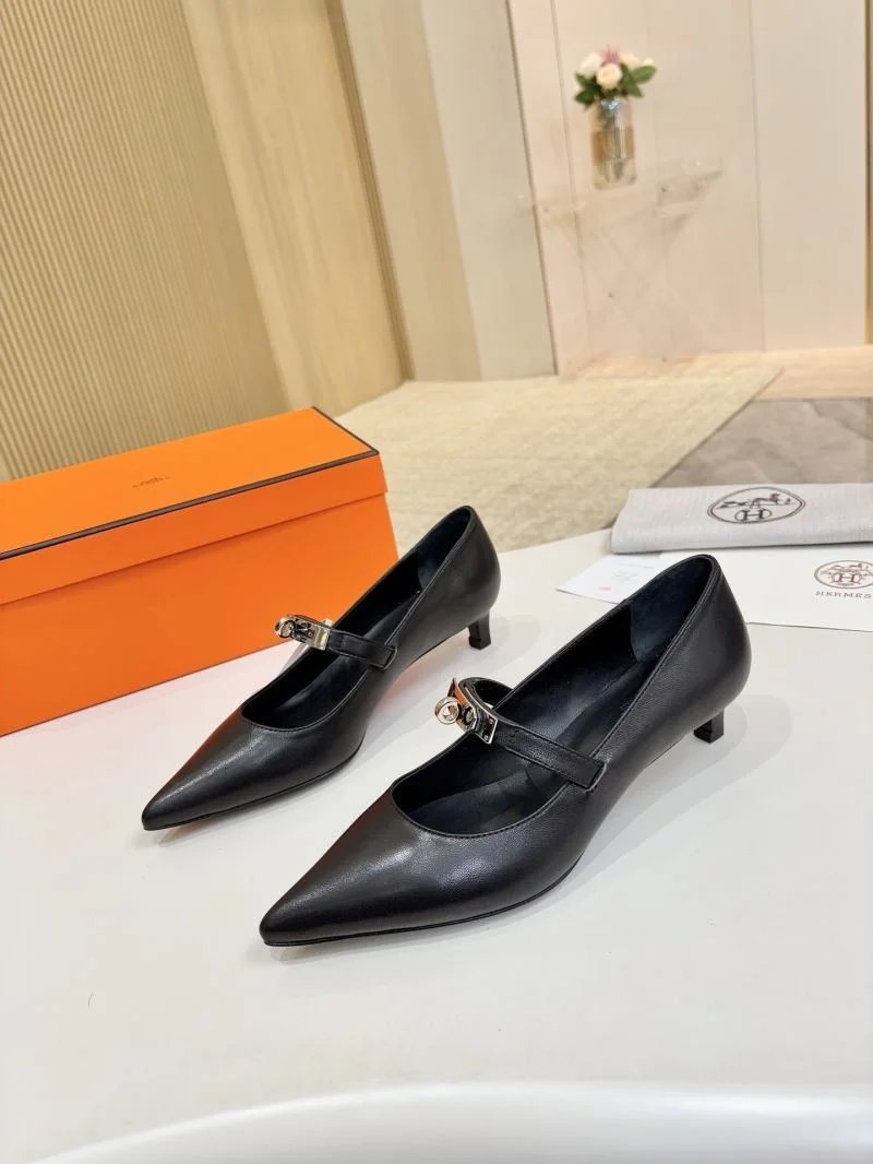 Brand-authenticated Hermes Heeled Shoes