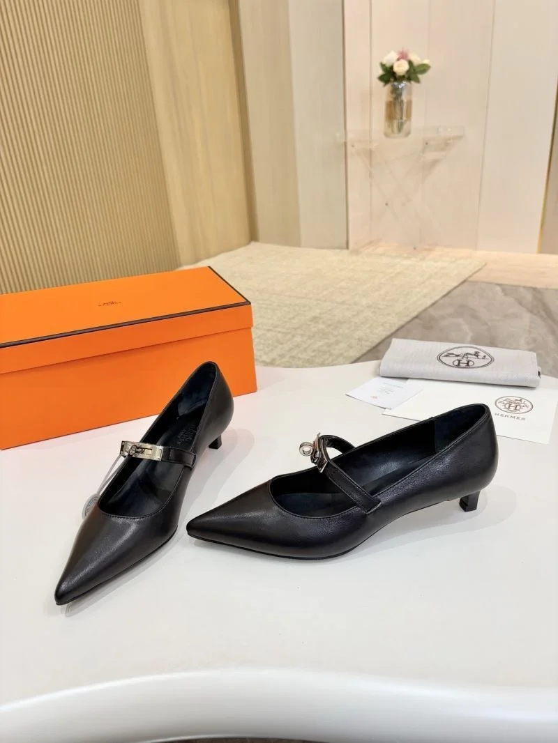 Brand-authenticated Hermes Heeled Shoes