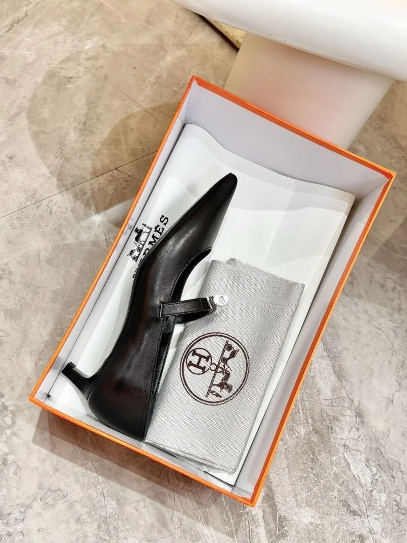 Brand-authenticated Hermes Heeled Shoes