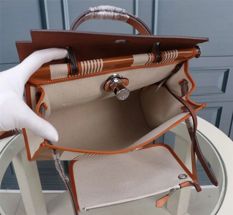 Brand-authenticated Hermes Herbag Bags