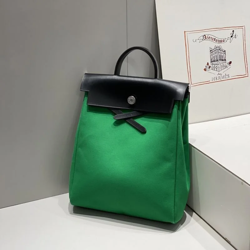 Brand-authenticated Hermes Herbag Bags