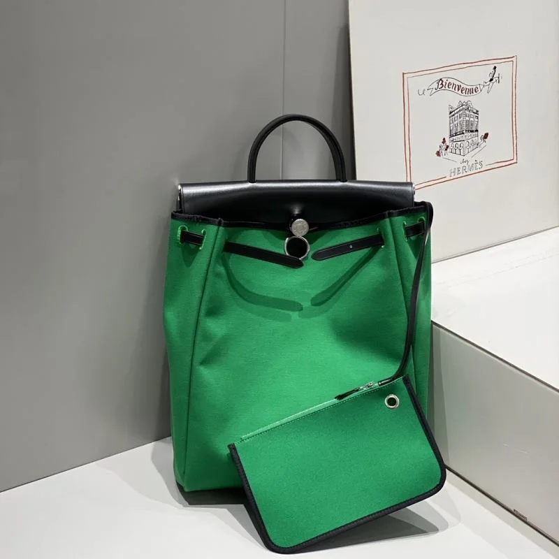 Brand-authenticated Hermes Herbag Bags