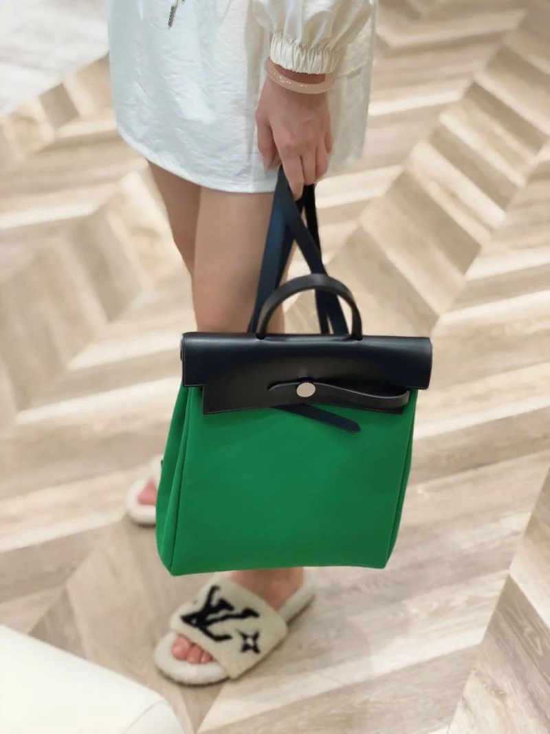 Brand-authenticated Hermes Herbag Bags