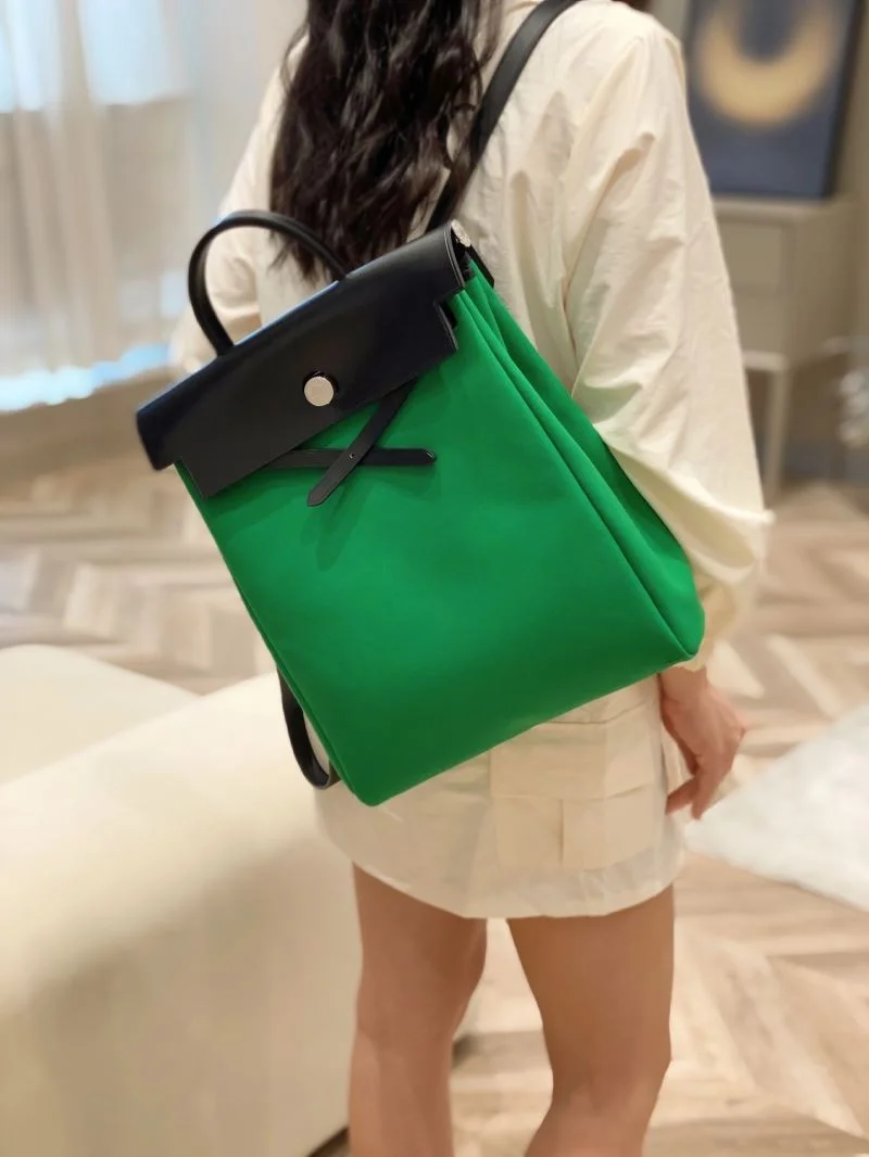 Brand-authenticated Hermes Herbag Bags