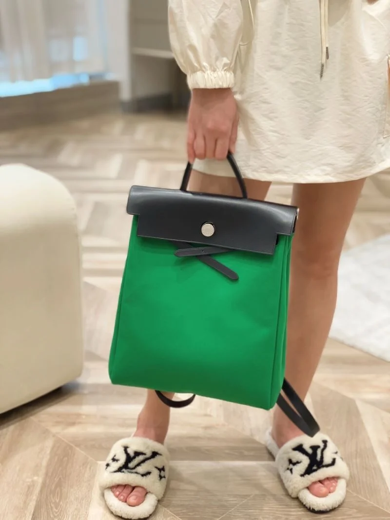 Brand-authenticated Hermes Herbag Bags