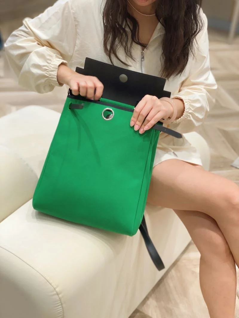 Brand-authenticated Hermes Herbag Bags