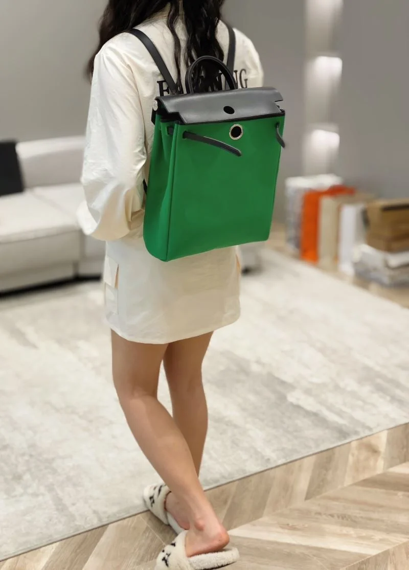 Brand-authenticated Hermes Herbag Bags