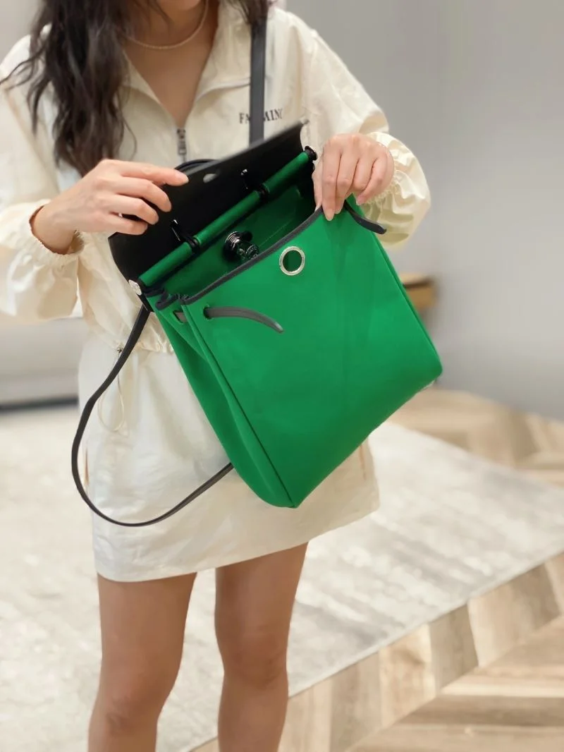 Brand-authenticated Hermes Herbag Bags
