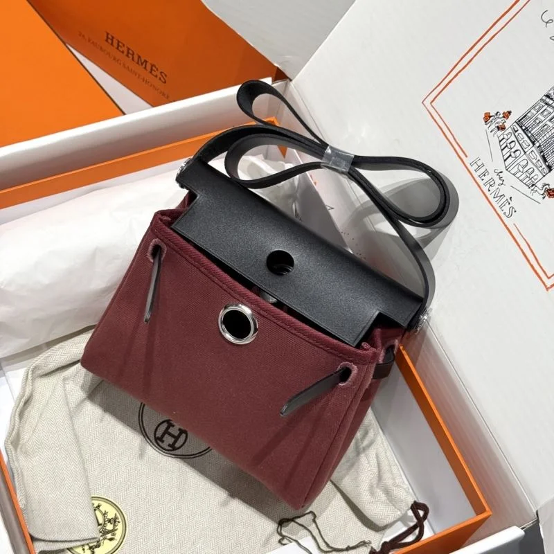 Brand-authenticated Hermes Herbag Bags