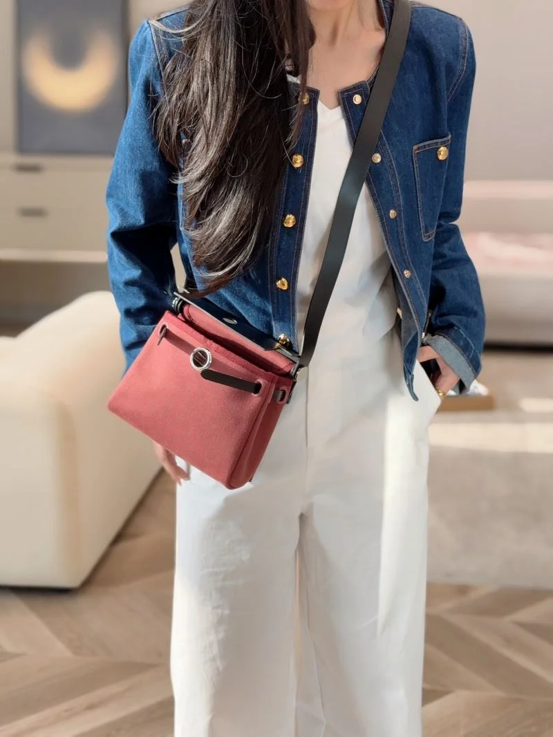 Brand-authenticated Hermes Herbag Bags