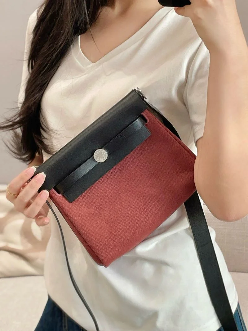 Brand-authenticated Hermes Herbag Bags