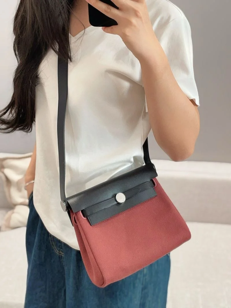 Brand-authenticated Hermes Herbag Bags