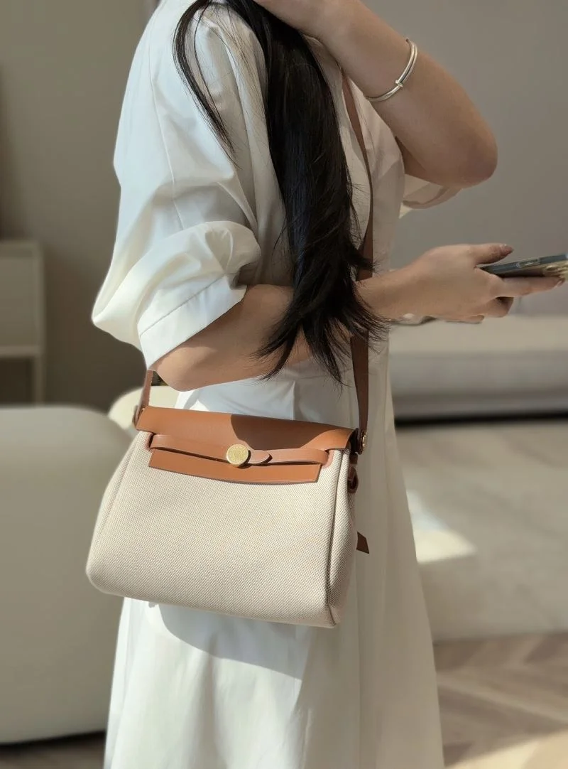 Brand-authenticated Hermes Herbag Bags