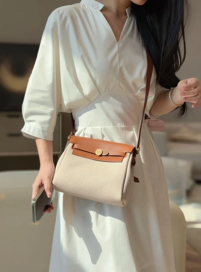 Brand-authenticated Hermes Herbag Bags