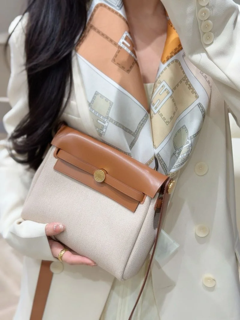 Brand-authenticated Hermes Herbag Bags