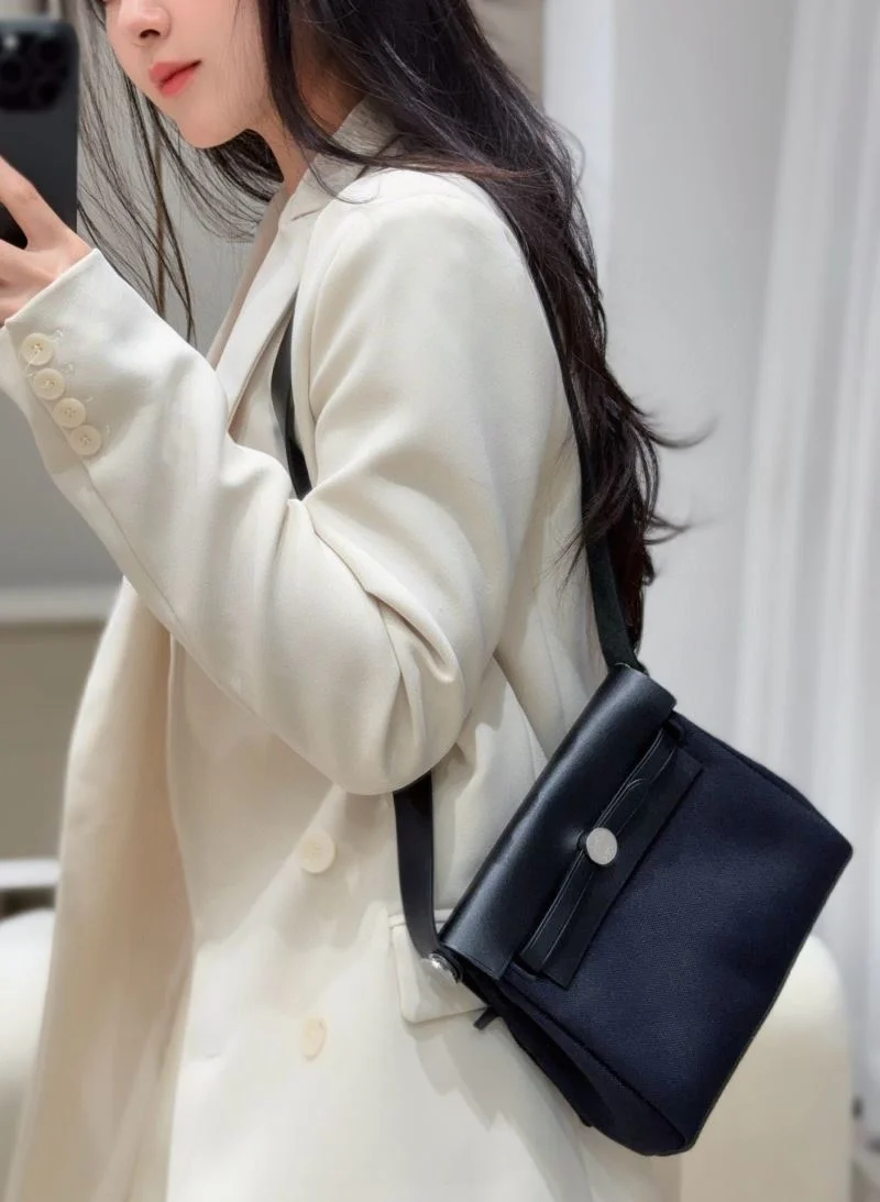 Brand-authenticated Hermes Herbag Bags