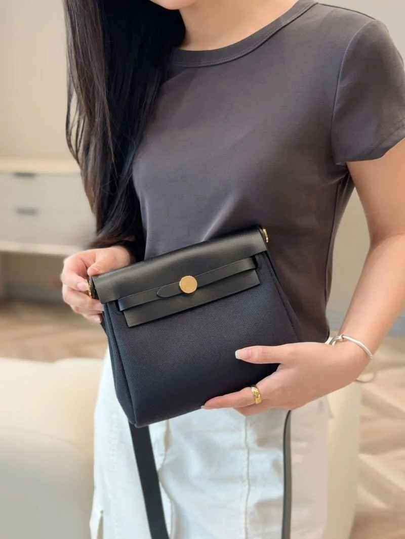 Brand-authenticated Hermes Herbag Bags
