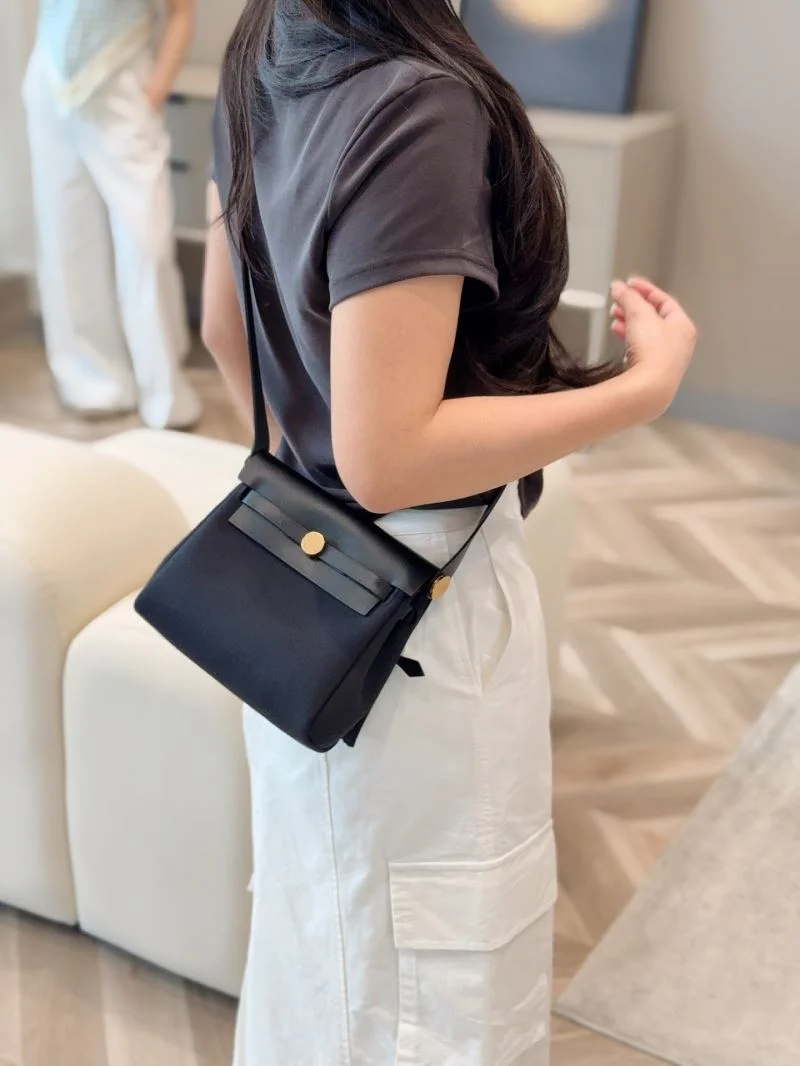 Brand-authenticated Hermes Herbag Bags