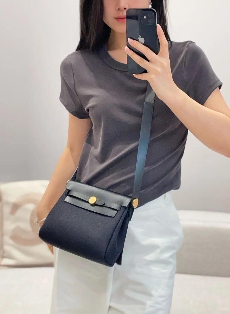 Brand-authenticated Hermes Herbag Bags