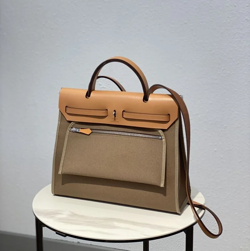 Brand-authenticated Hermes Herbag Bags