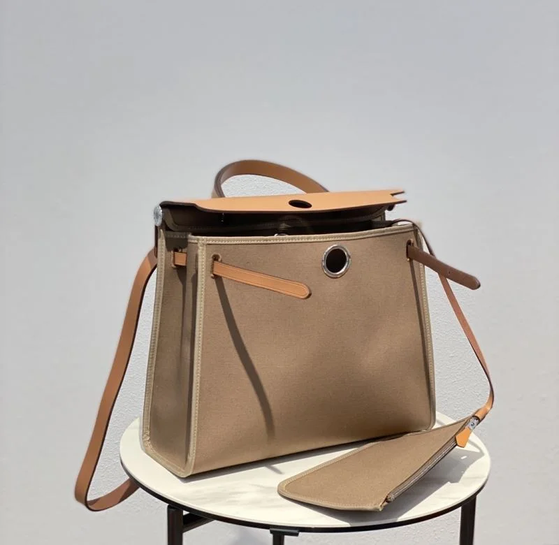 Brand-authenticated Hermes Herbag Bags