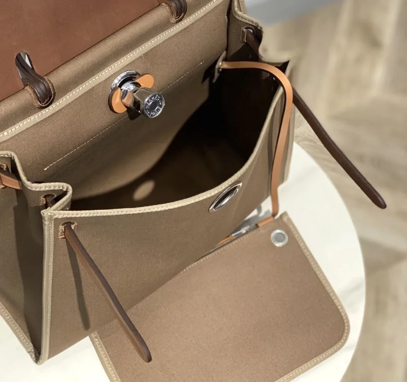 Brand-authenticated Hermes Herbag Bags